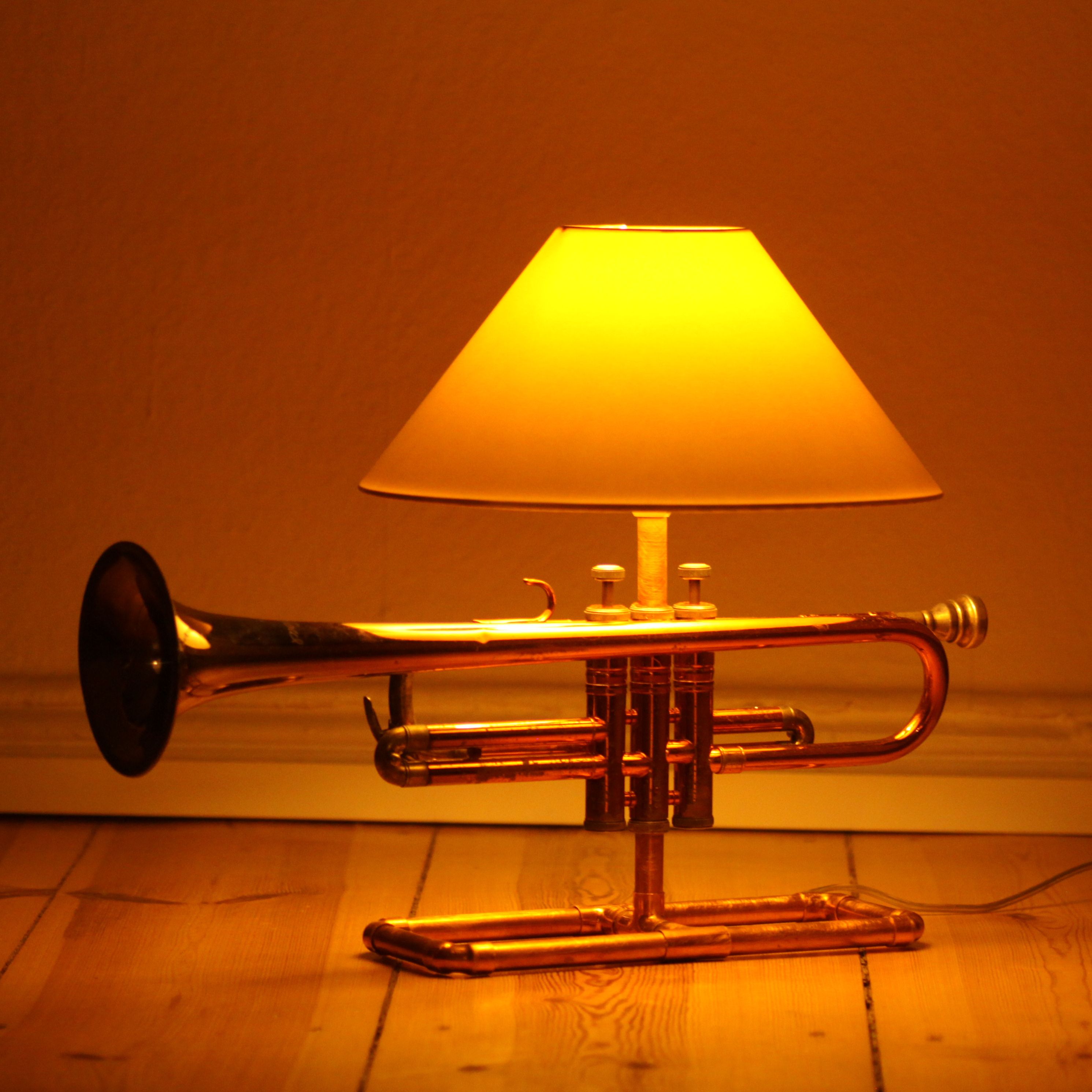 Trumpet Lamp Cooper Vintage #13
